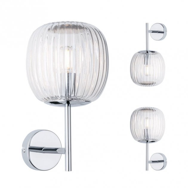 Paulmann 71140 Ruya Wandleuchte E14 IP44 Glas Chrom