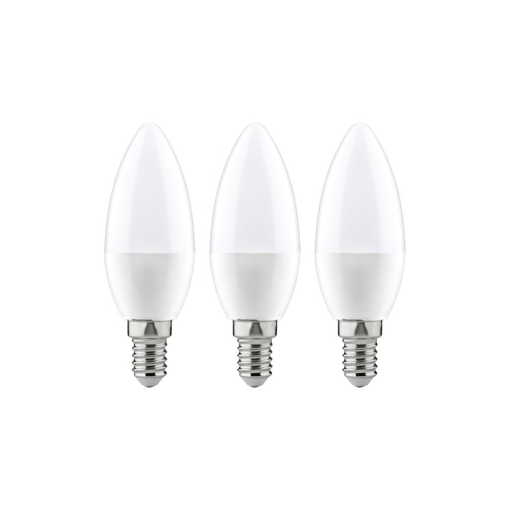 Paulmann 28426 Standard 230V LED Kerze E14 3er-Set Opal