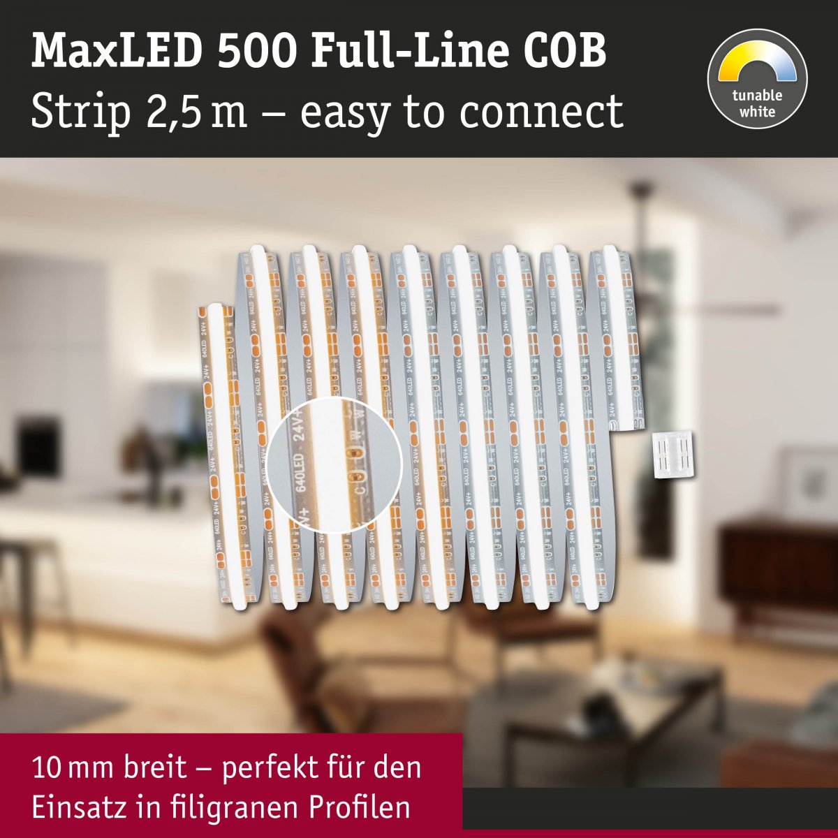 Paulmann 71112 MaxLED 500 Einzelstrip COB 2,5m 13W